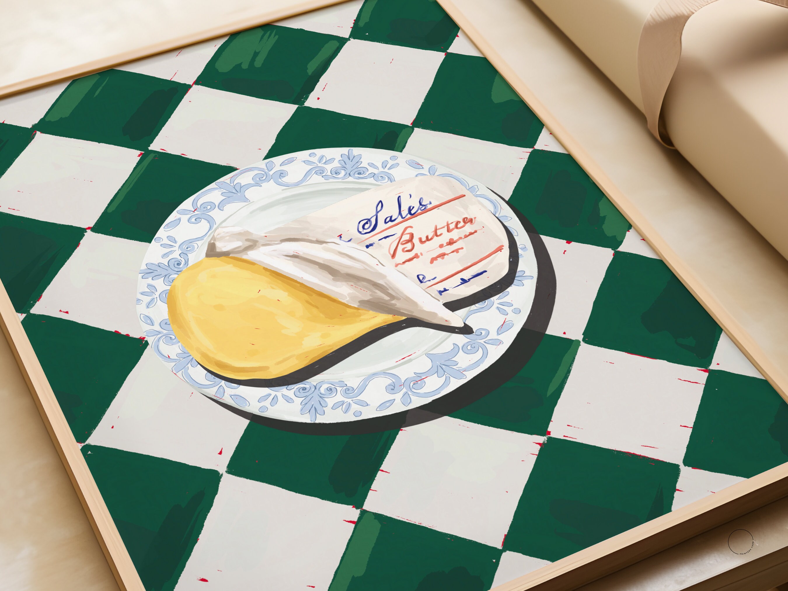 Butter Print, Butter Painting Wall Art, Kitchen Cooking Wall Art ...