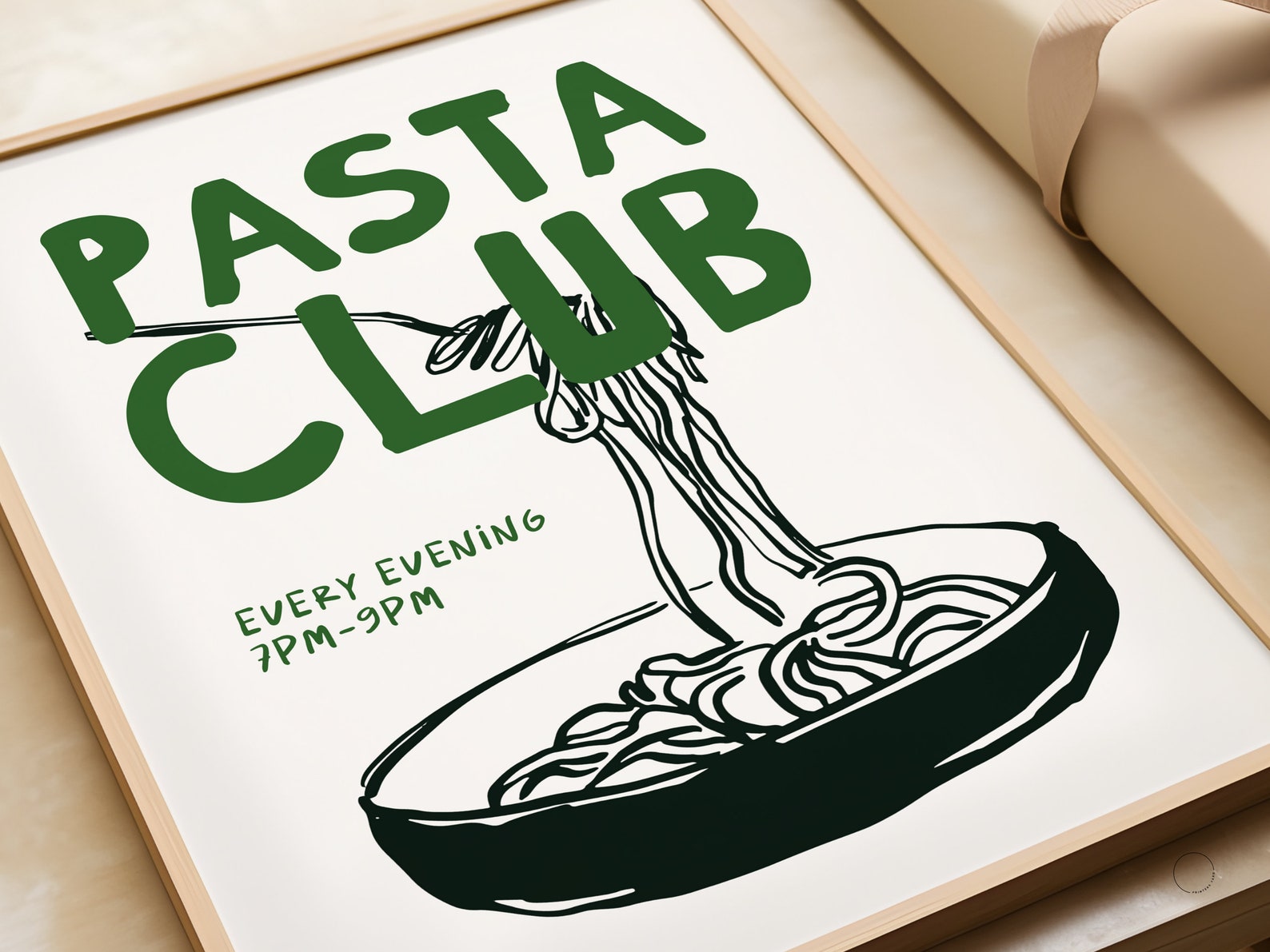 Pasta Club Print, Food Painting Wall Art, Kitchen Cooking Wall Art ...