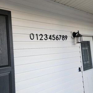 NO DRILLING REQUIRED 4.5" Vinyl Siding House Numbers and Letters Black ...