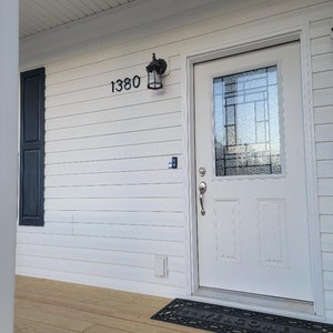 NO DRILLING REQUIRED 4.5" Vinyl Siding House Numbers and Letters Black ...