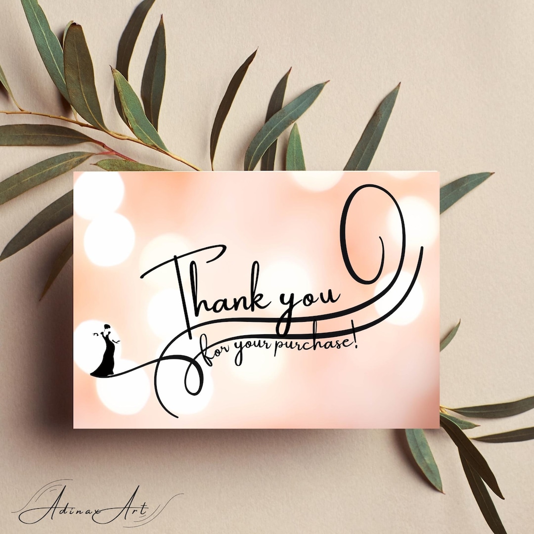 Modern Business Thank You Card Template, Printable Thank You Card ...
