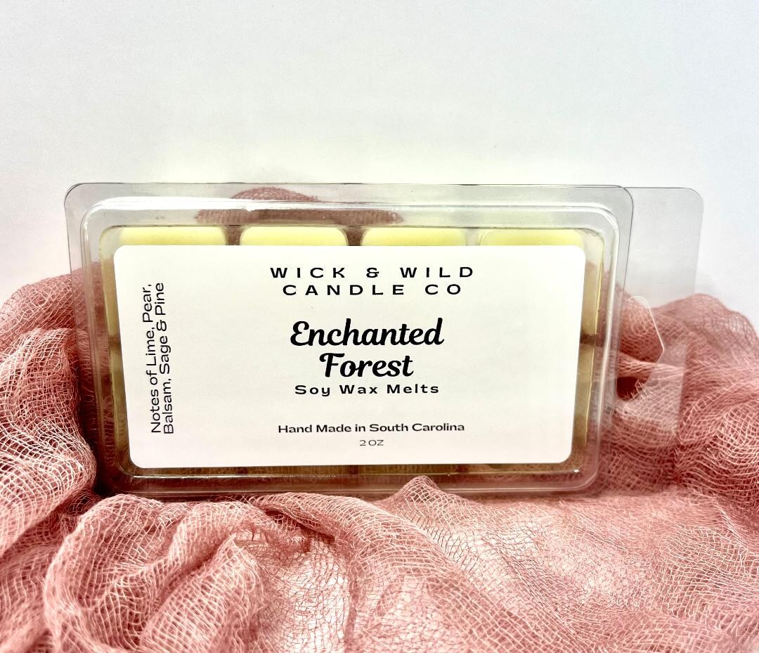 Enchanted Forest Soy Wax Melts. Handmade Scented Minimalist, Strong Scent Throw, Sweet, Pine ...