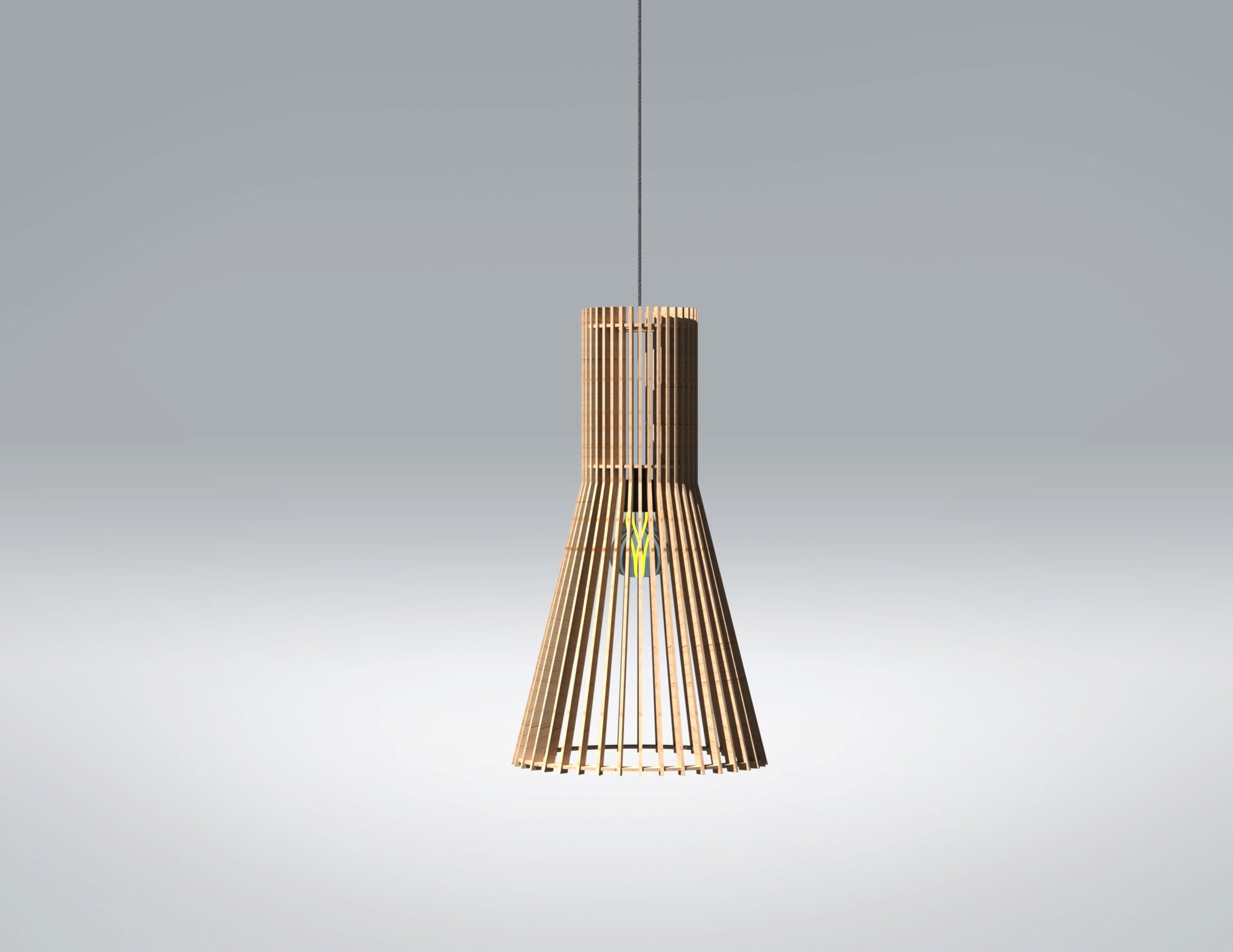 Nordic Lamp Ditte | Pendant Light | Triangle Shape| Plywood | Digital ...