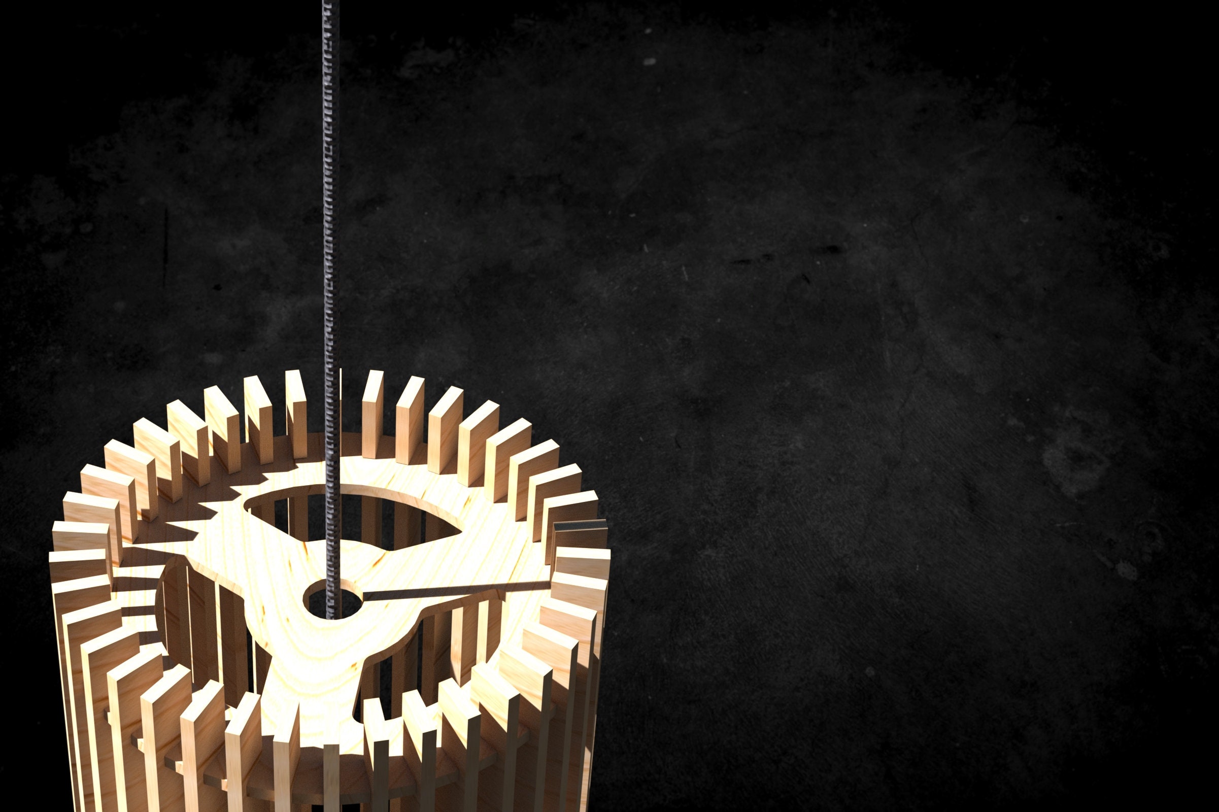 Nordic Lamp Ditte | Pendant Light | Triangle Shape| Plywood | Digital ...