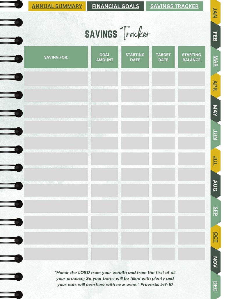 Editable & Printable Canva Template | Faith-based Budget Planner ...