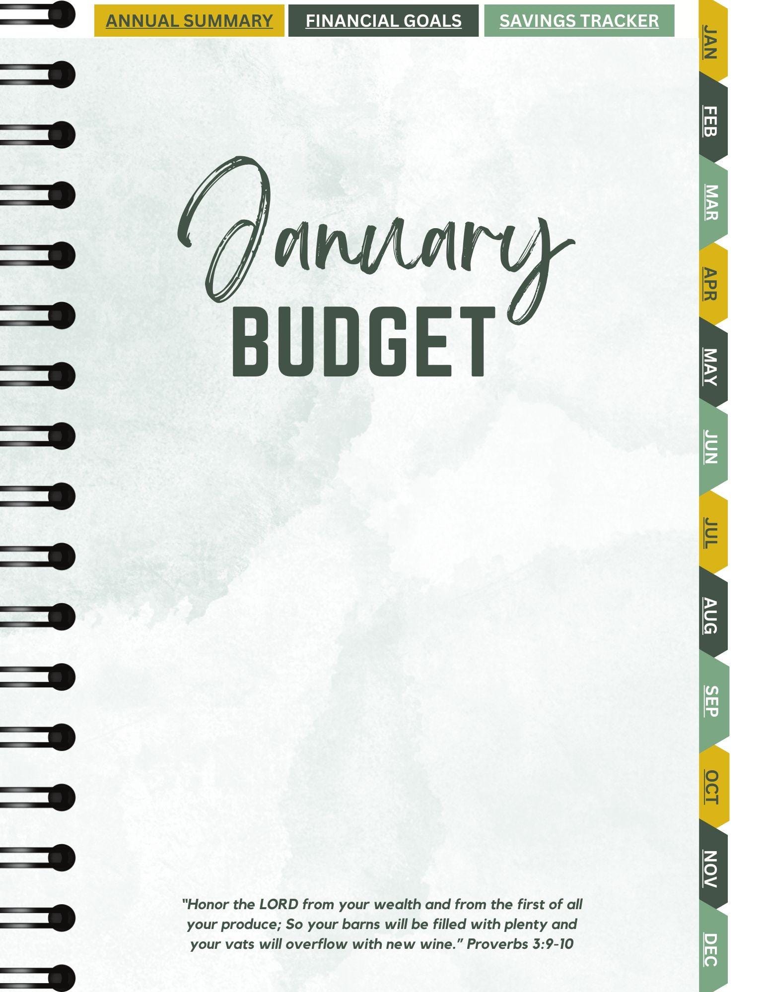 Editable & Printable Canva Template | Faith-based Budget Planner ...