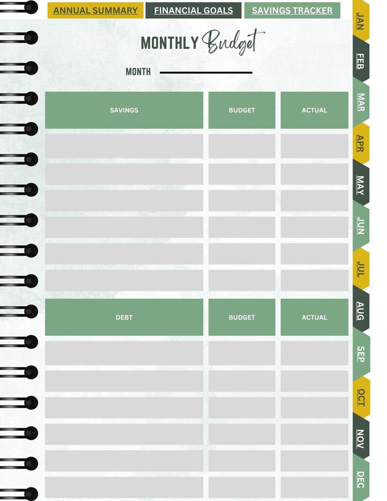 Editable & Printable Canva Template | Faith-based Budget Planner ...