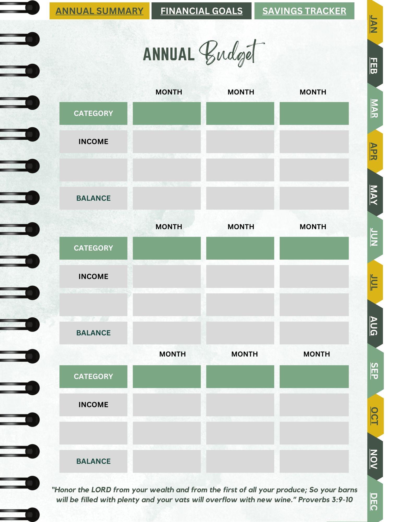 Editable & Printable Canva Template | Faith-based Budget Planner ...