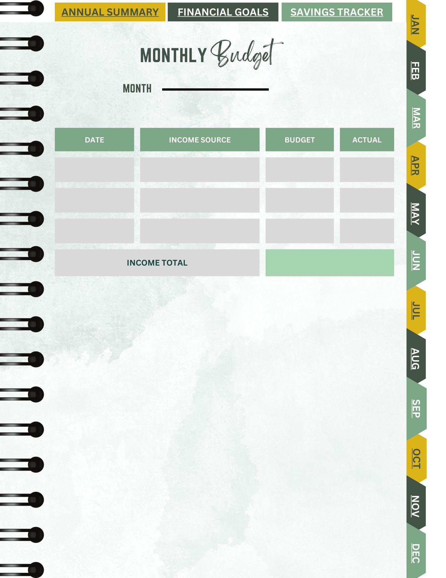 Editable & Printable Canva Template | Faith-based Budget Planner ...
