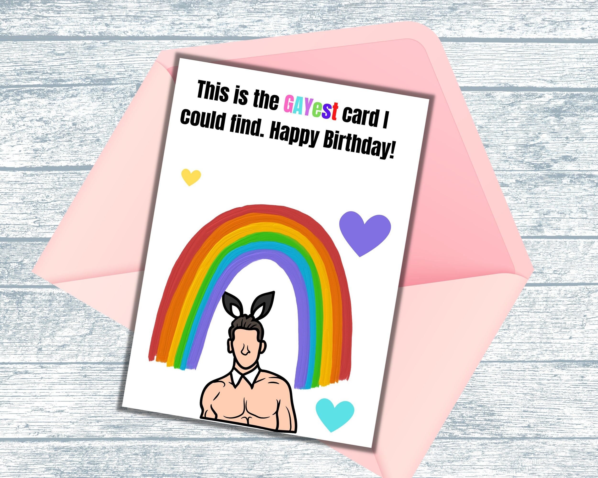 Funny Birthday Card Gay Card Birthday Joke Etsy 4624