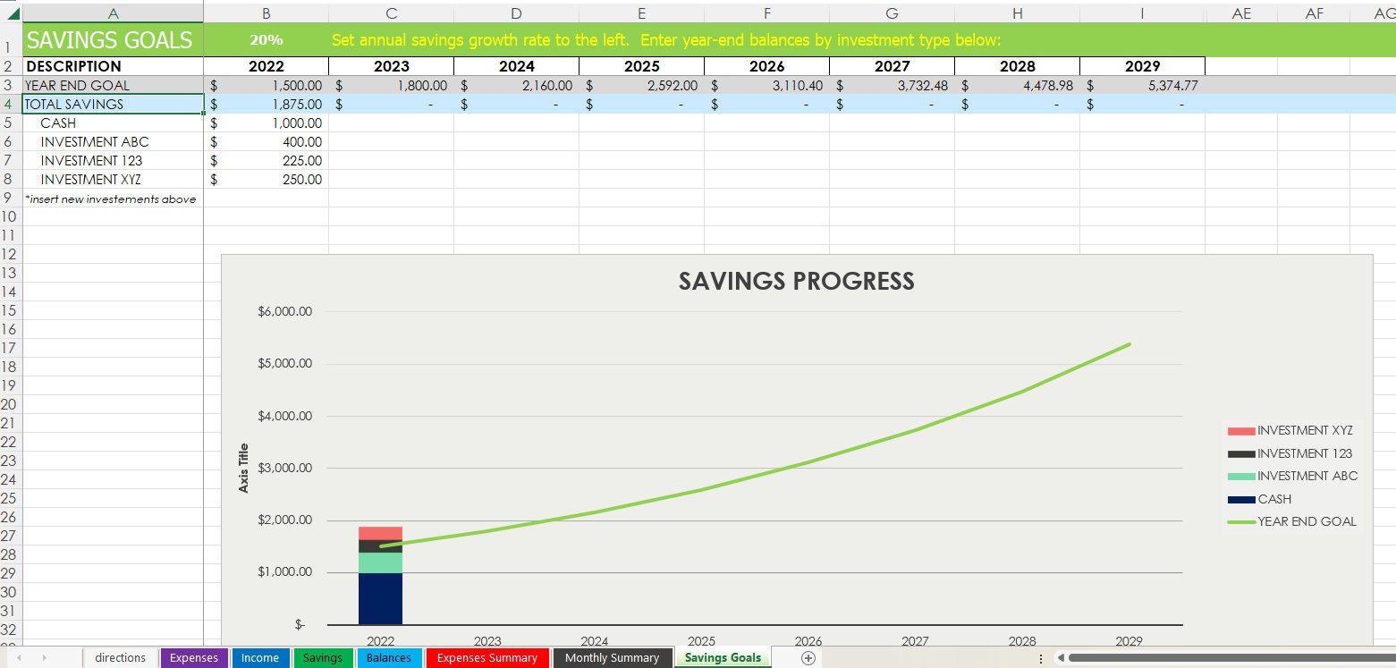 Simple but Powerful Monthly Budget Spreadsheet Template - Etsy