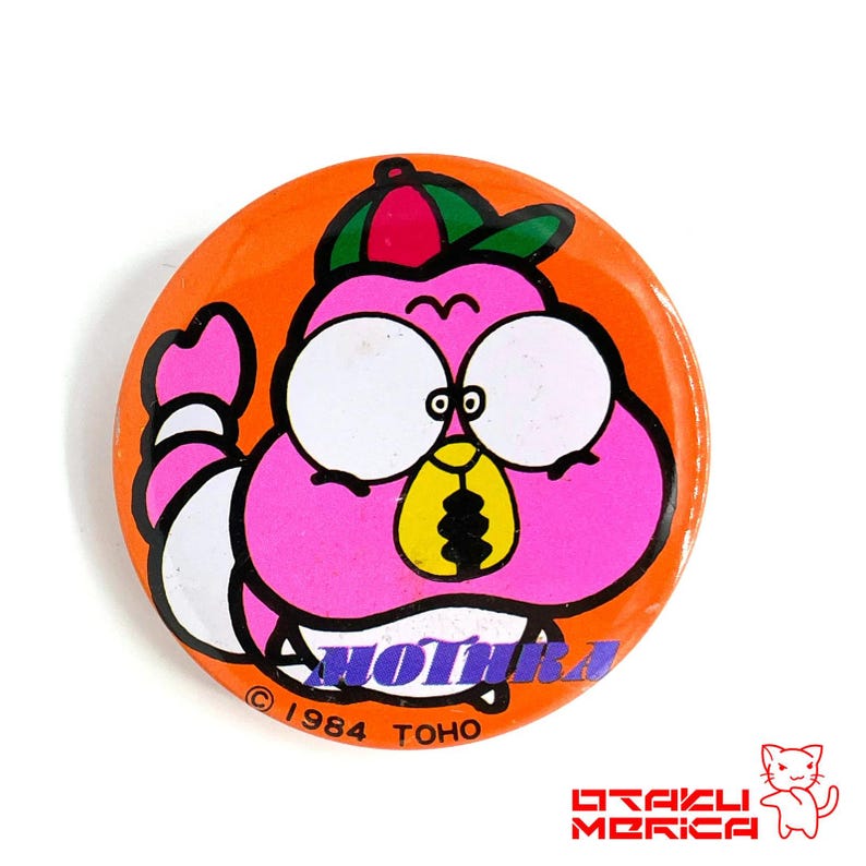 Yamakatsu 1984 Godzilland Mothra Button Vintage 80s - Etsy