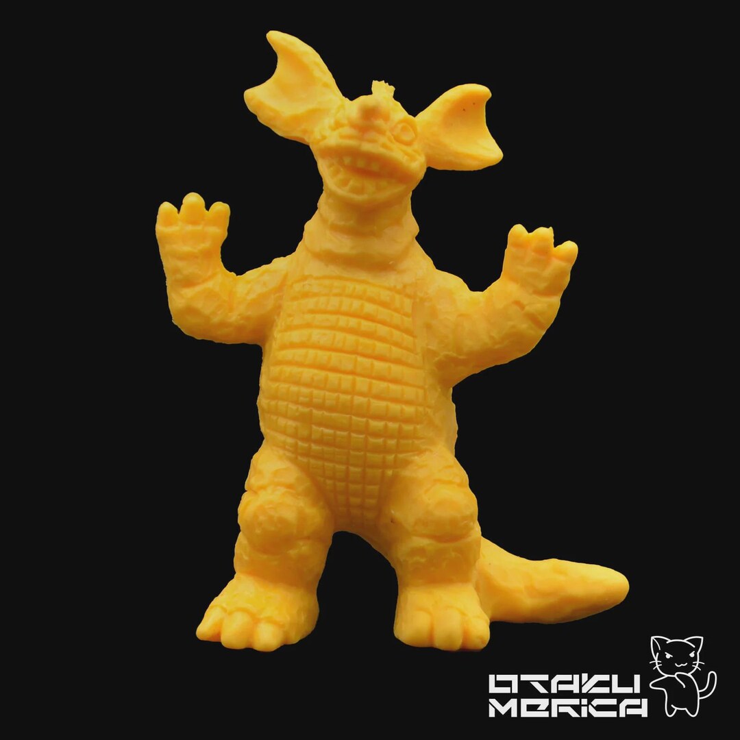 Yamakatsu Baragon (yellow) - Vintage Godzilla Kaiju Keshigomu - Etsy