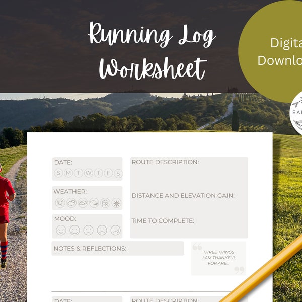 Running Log - Etsy