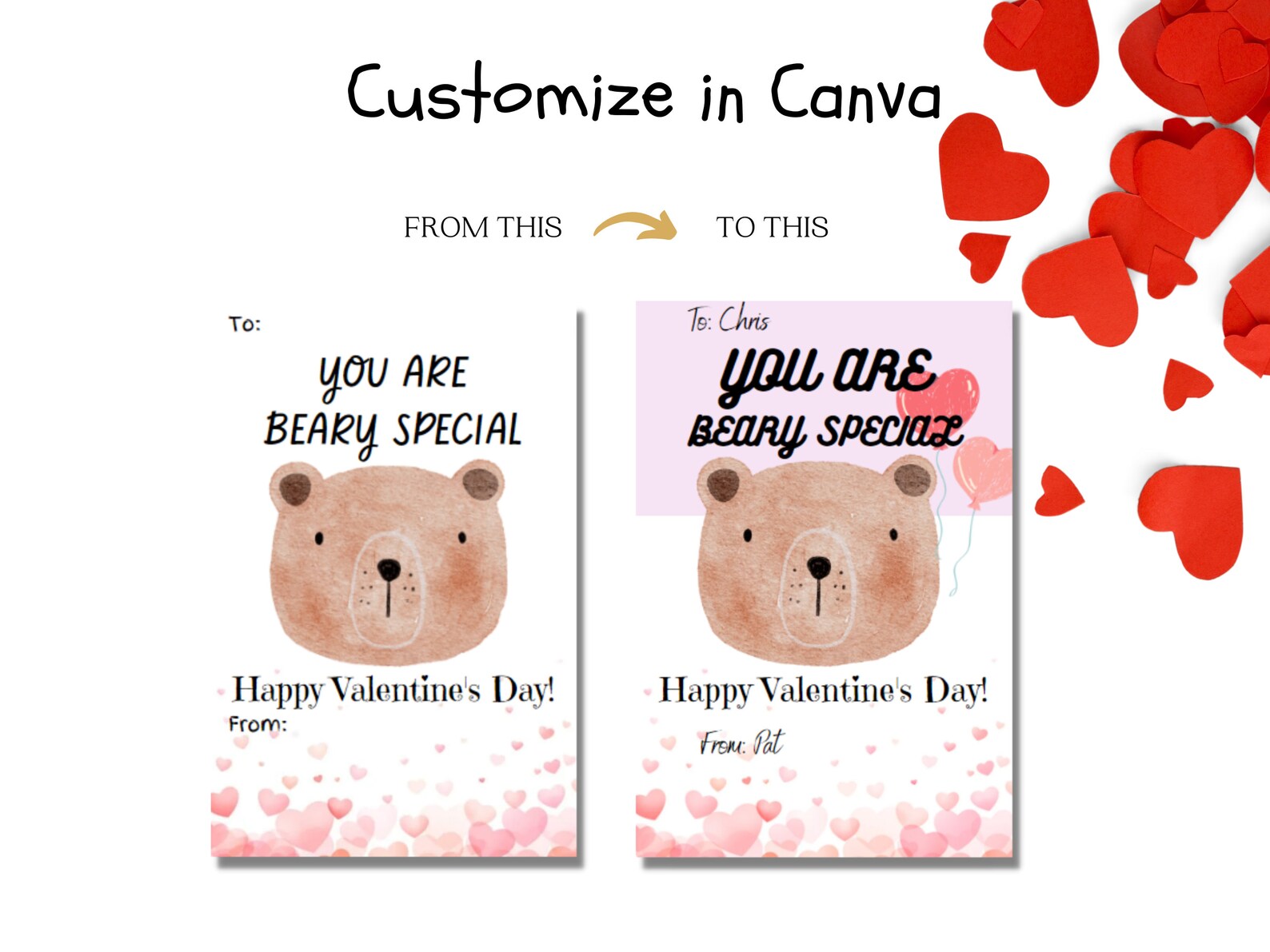 Printable Valentine Cards for Kids, Instant Download Valentine's Day ...