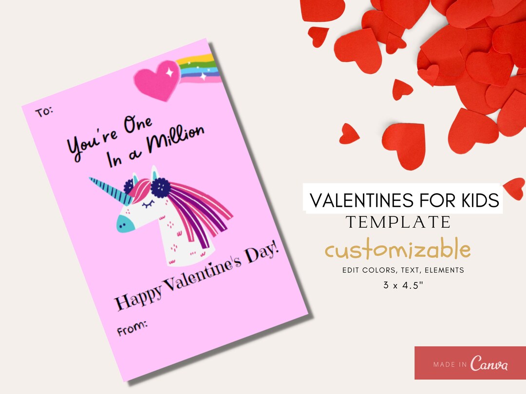 Printable Valentine Cards for Kids, Instant Download Valentine's Day ...