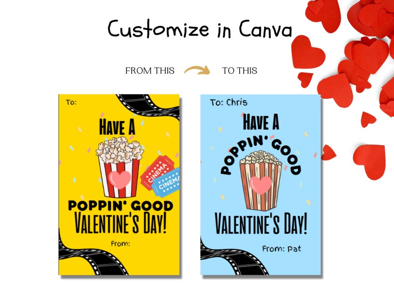 Printable Valentine Cards for Kids, Instant Download Valentine's Day ...