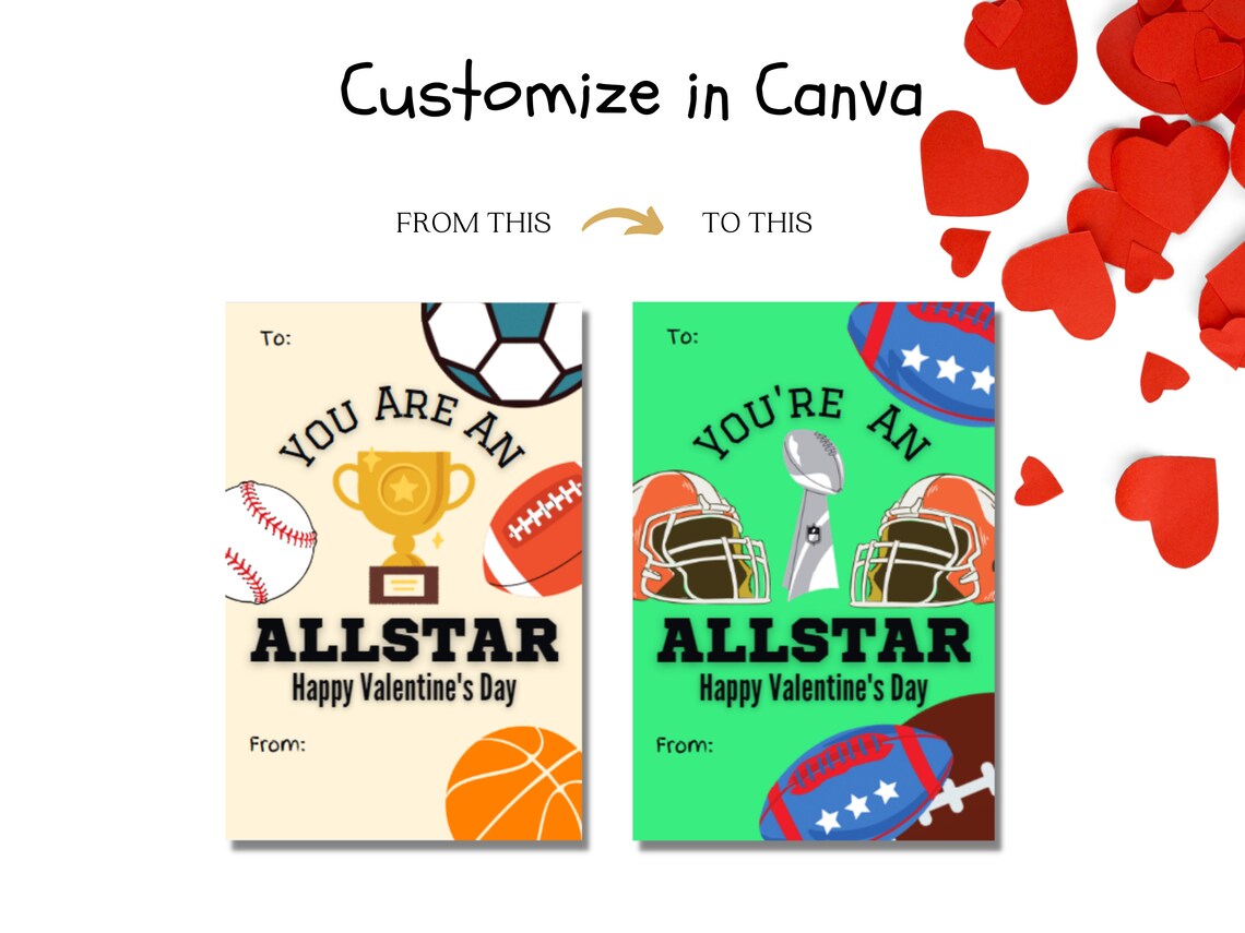 Printable Valentine Cards for Kids, Instant Download Valentine's Day ...