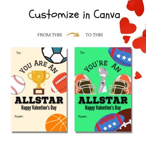 Printable Valentine Cards for Kids, Instant Download Valentine's Day ...