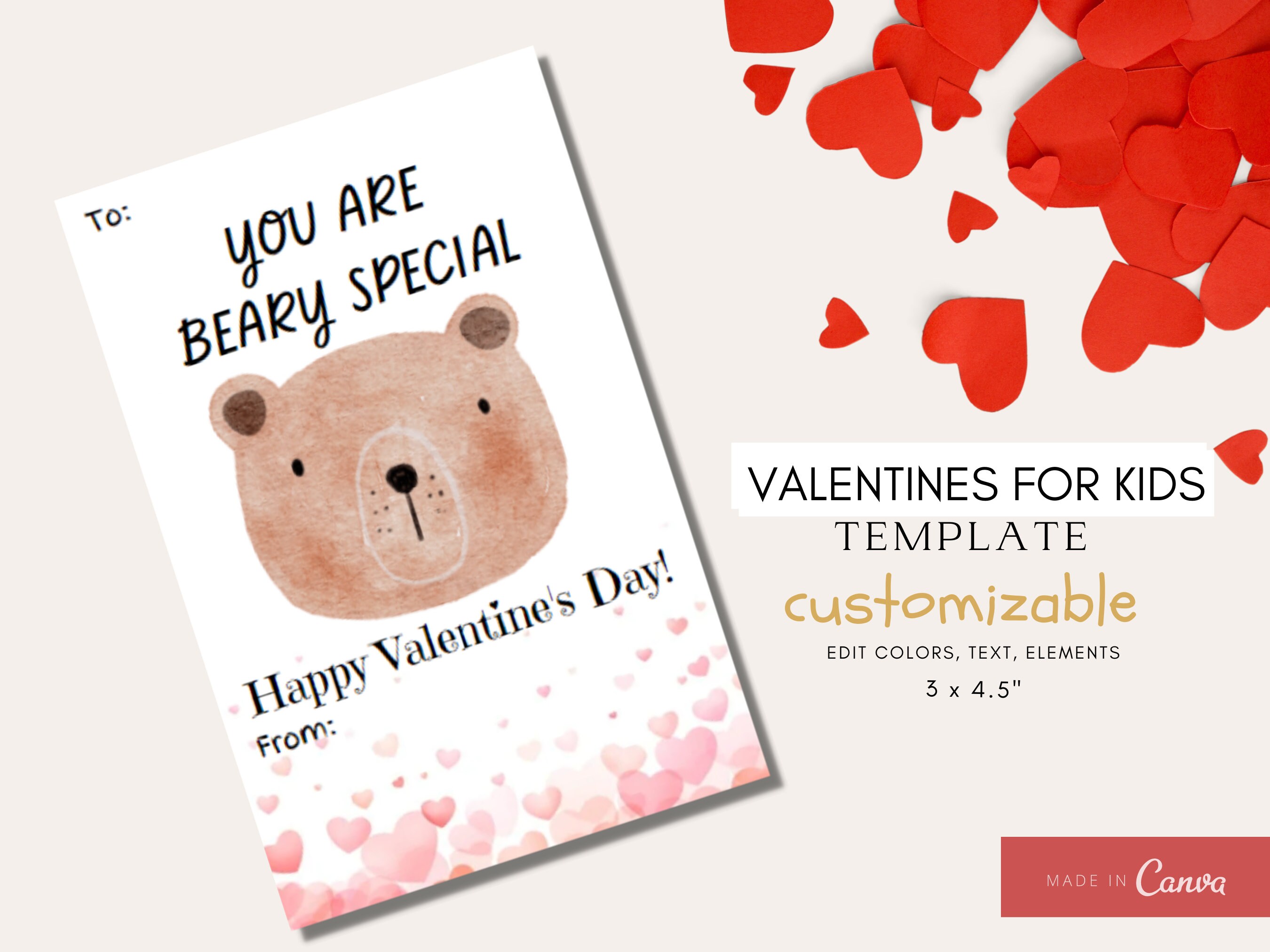 Printable Valentine Cards for Kids, Instant Download Valentine's Day ...