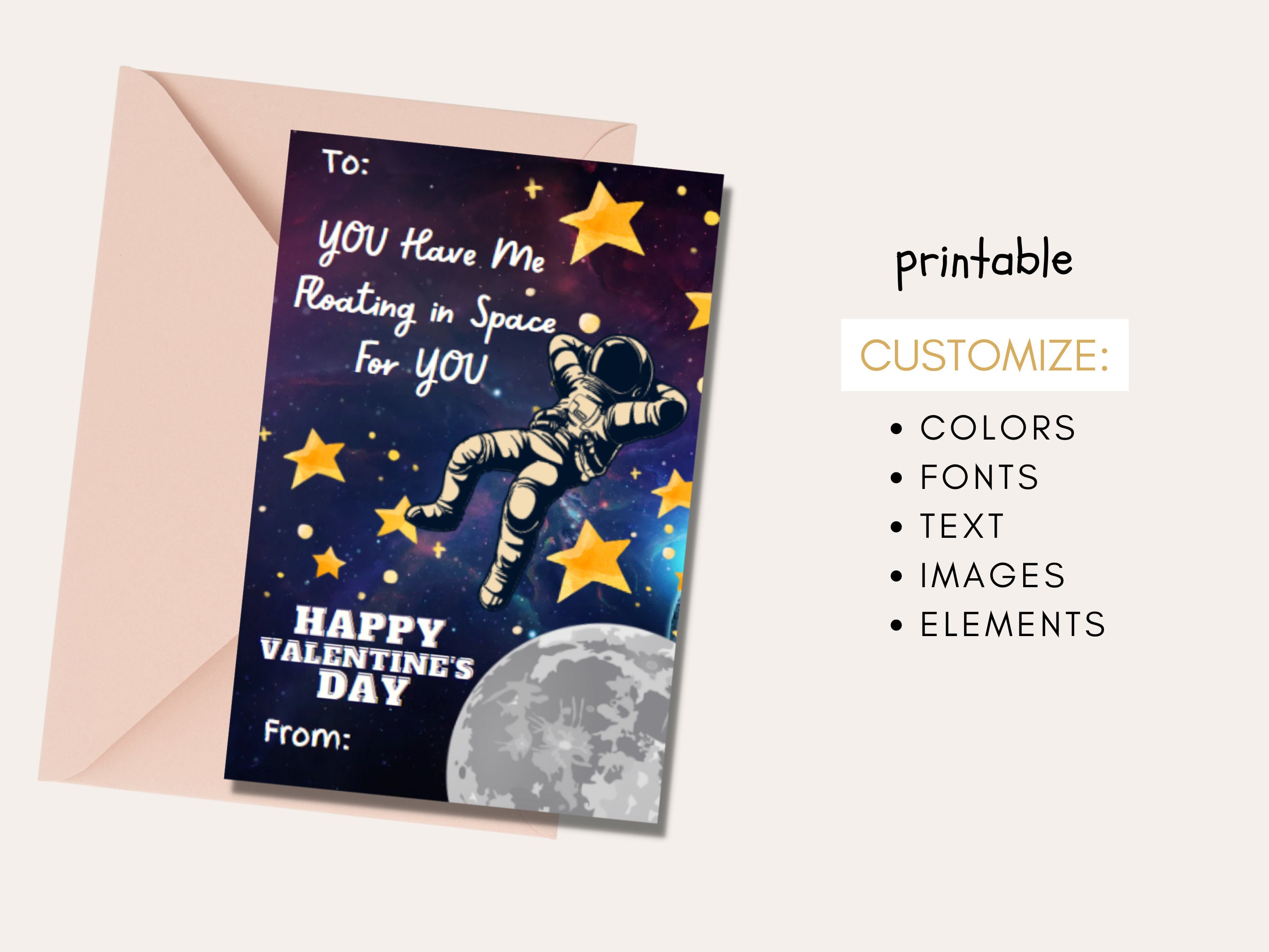 Printable Valentine Cards for Kids, Instant Download Valentine's Day ...