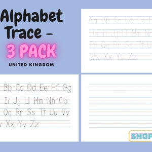 Alphabet Letter Trace - 3 PACK - Etsy