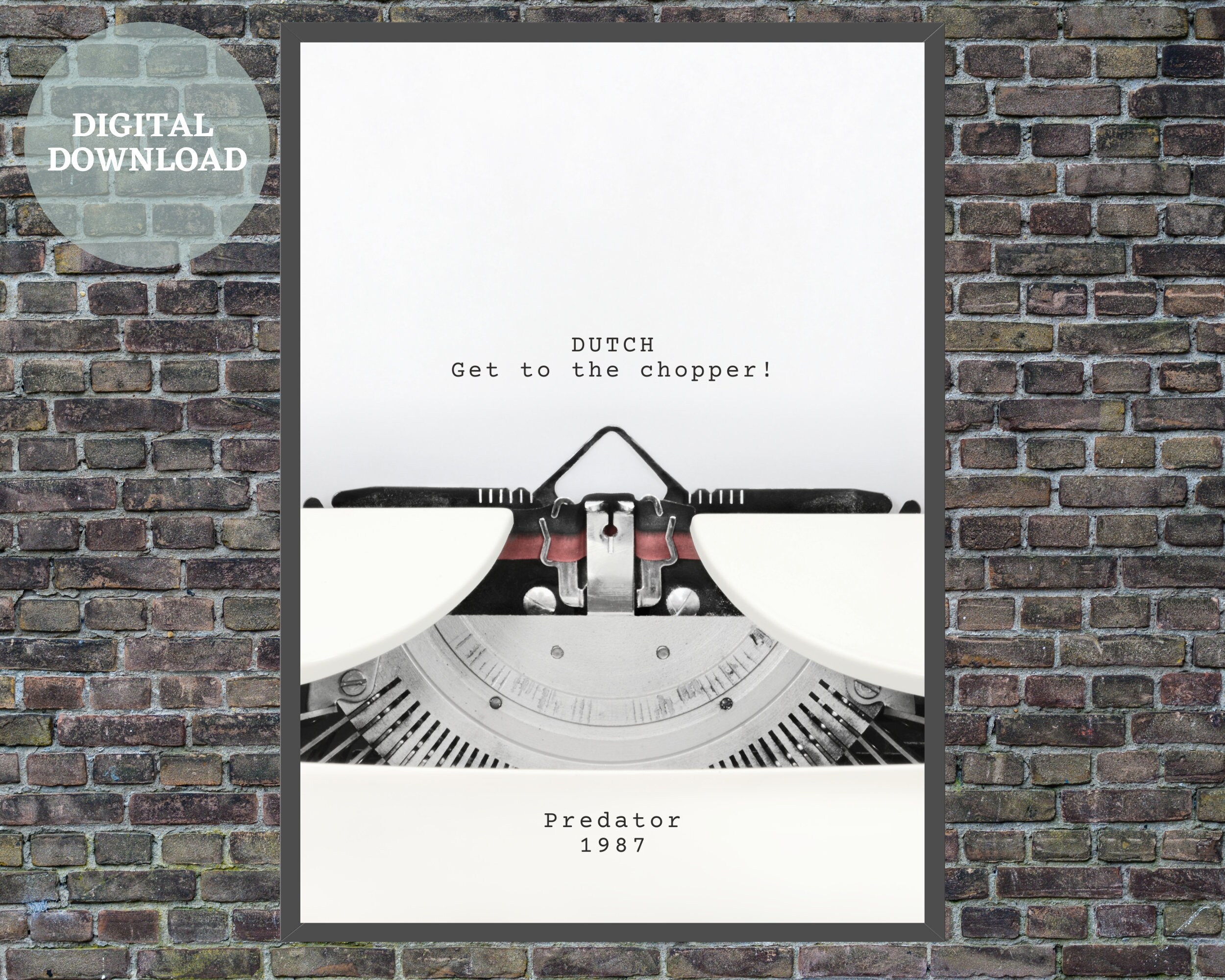 Get to the Chopper - Predator Movie Quote Poster // Arnold ...