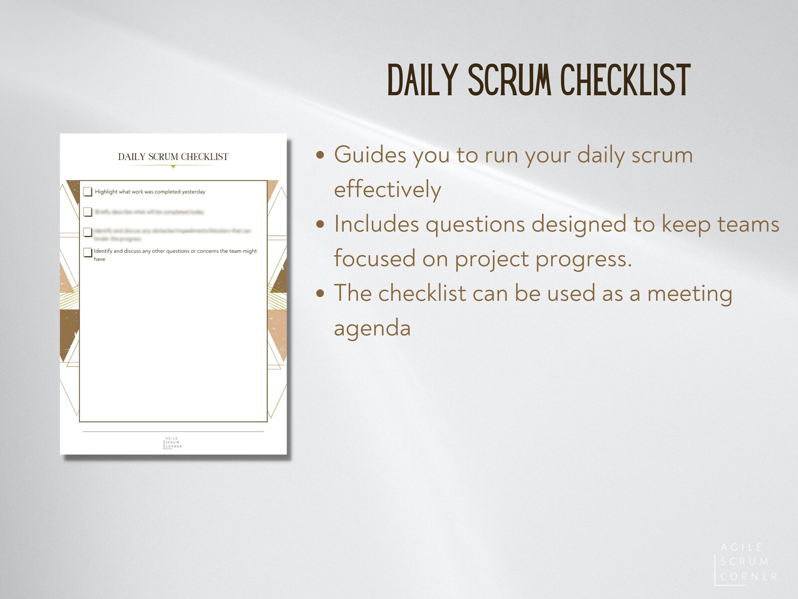 Agile Scrum Daily Scrum Kit | Daily Scrum Meeting Guide | Project Management Daily Scrum ...