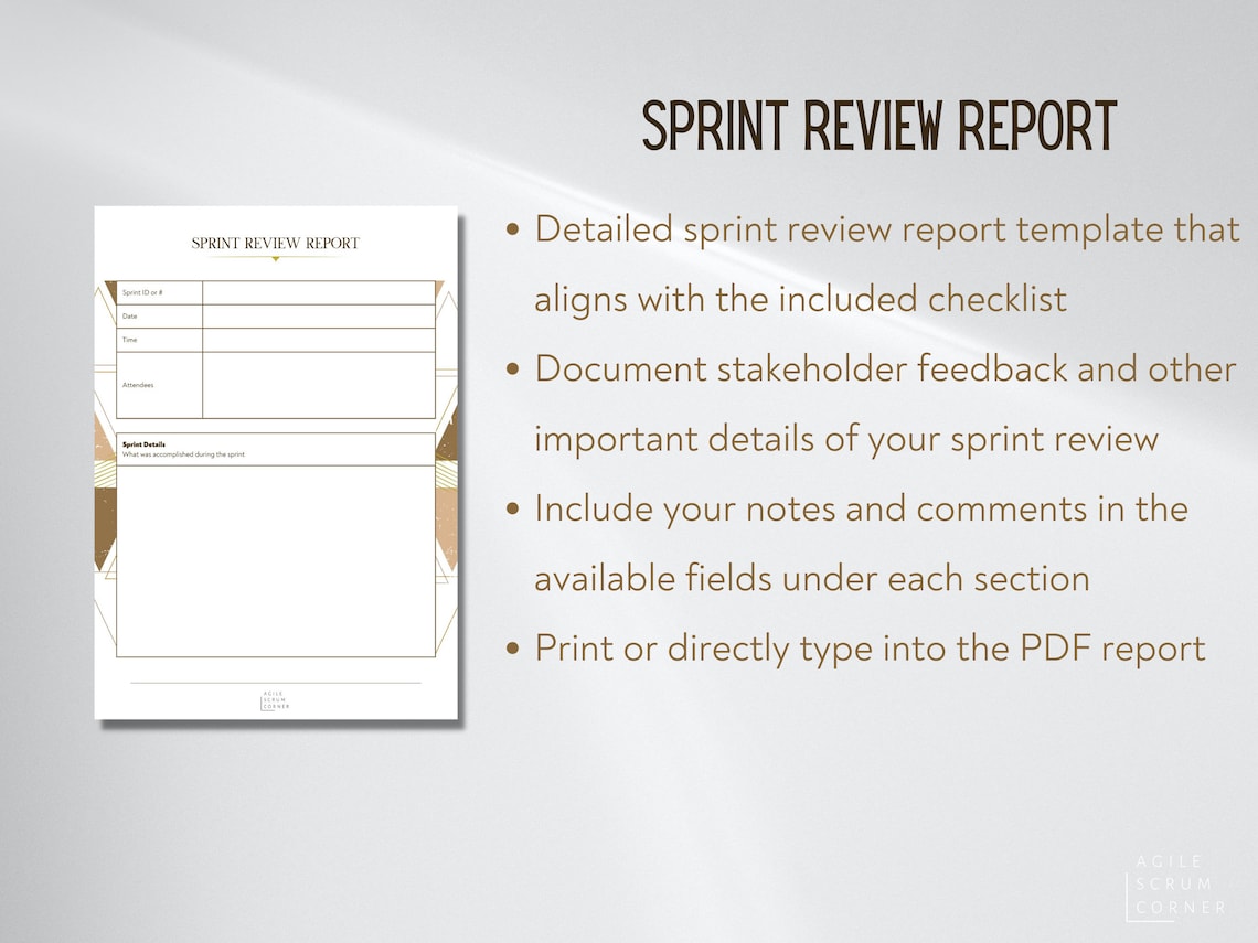 Agile Scrum Sprint Review Kit | Sprint Review Meeting Guide | Project ...