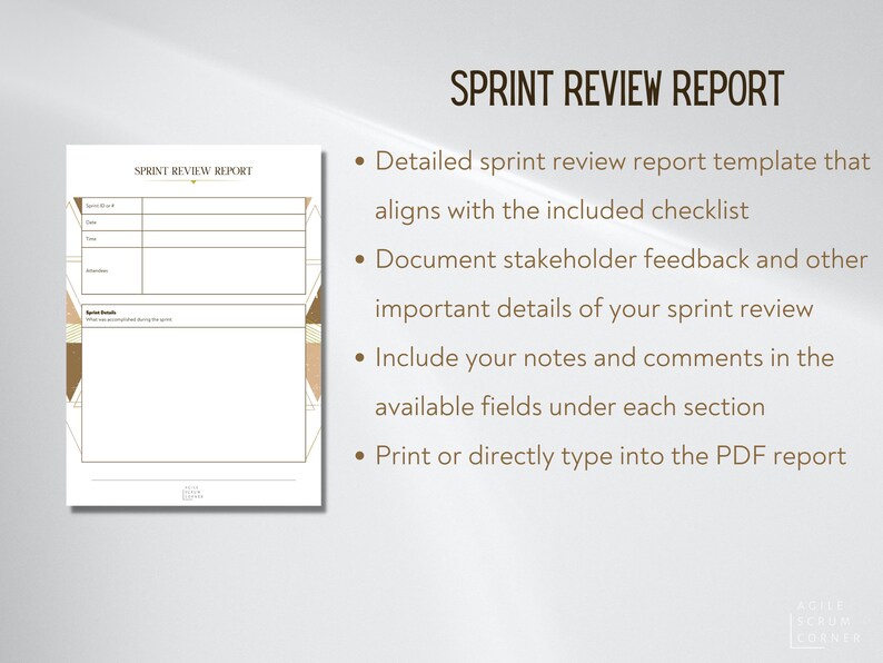 Agile Scrum Sprint Review Kit | Sprint Review Meeting Guide | Project ...