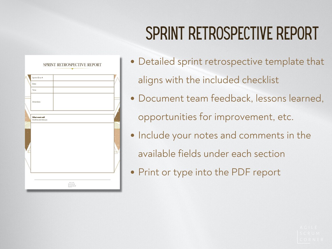 Agile Scrum Sprint Retrospective Kit | Sprint Retrospective Meeting ...