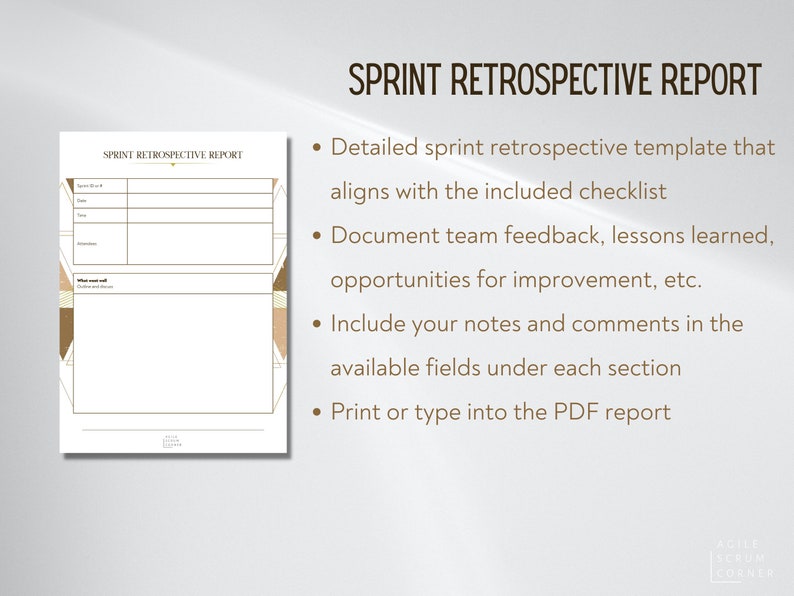 Agile Scrum Sprint Retrospective Kit | Sprint Retrospective Meeting ...
