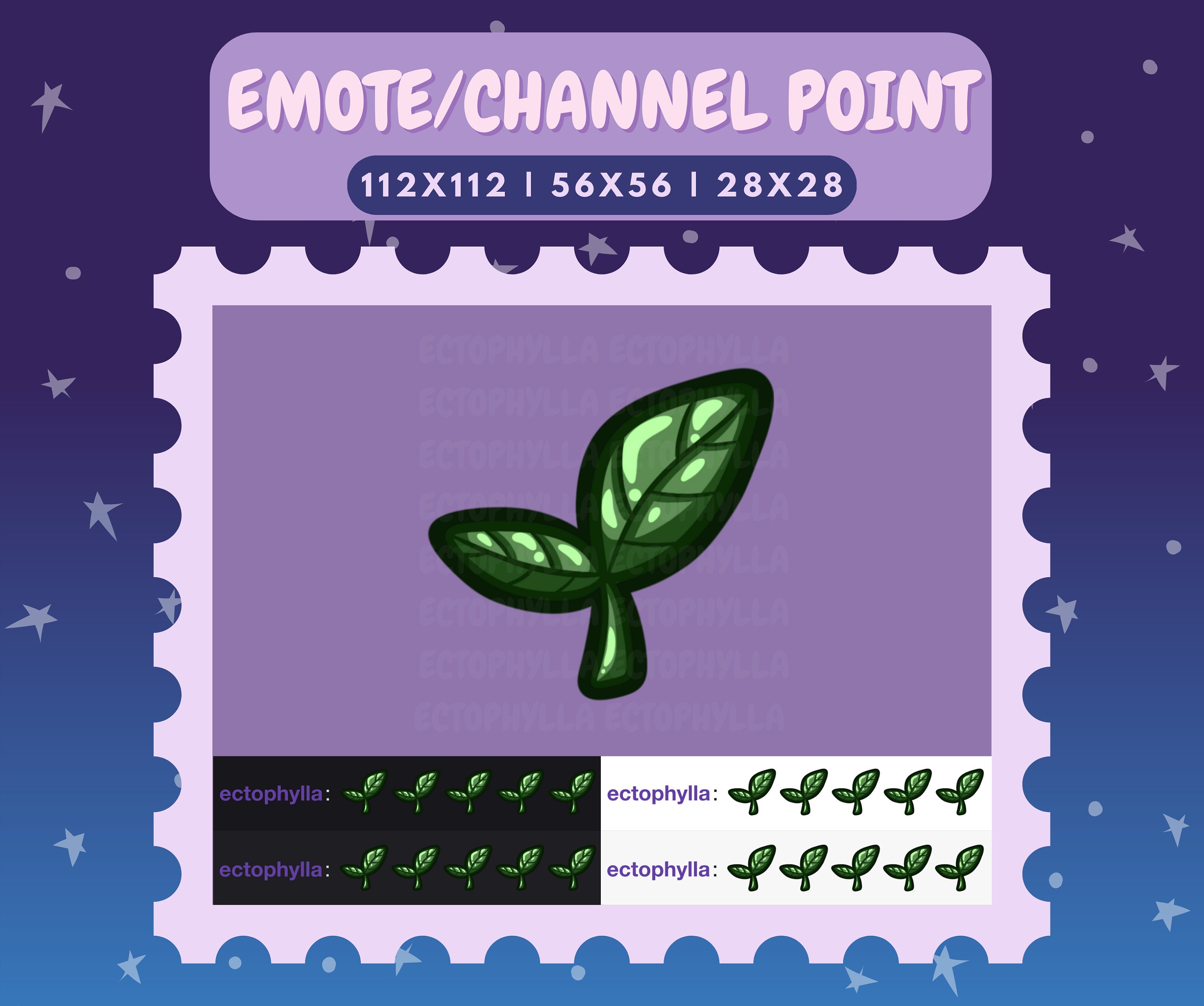 Plant Sprout Channel Point Icon/emote | Leaf, Cute, Kawaii, Green ...