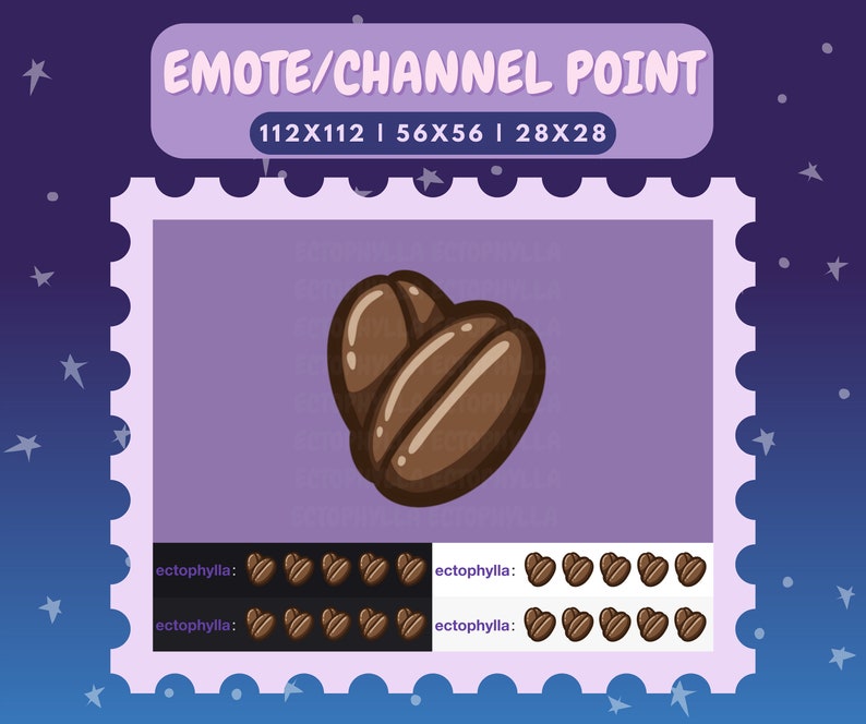 Coffee Beans Channel Point Icon/emote | Brown, Coffee, Bean, Latte ...