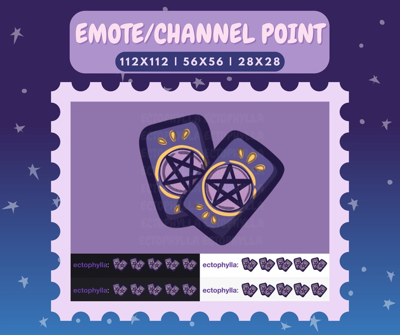 Witchy Tarot Cards Emote, Channel Point Icon | Twitch, Discord, Youtube ...