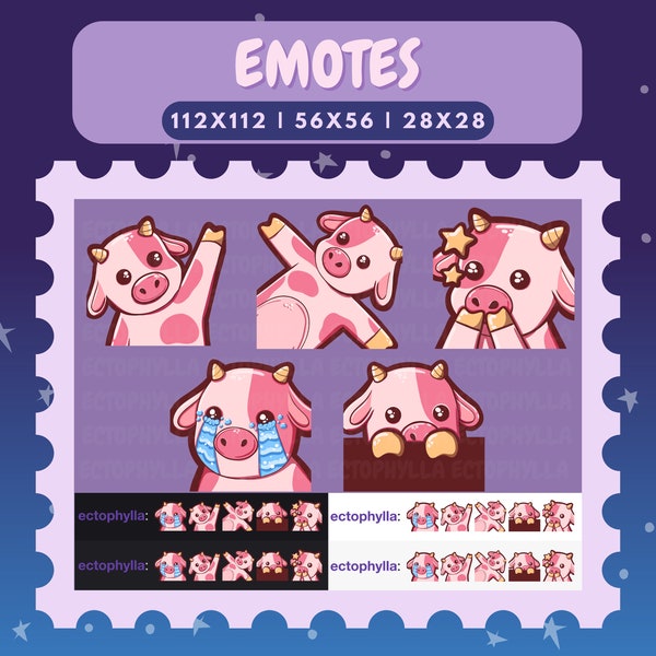 Strawberry Cow Vtuber - Etsy