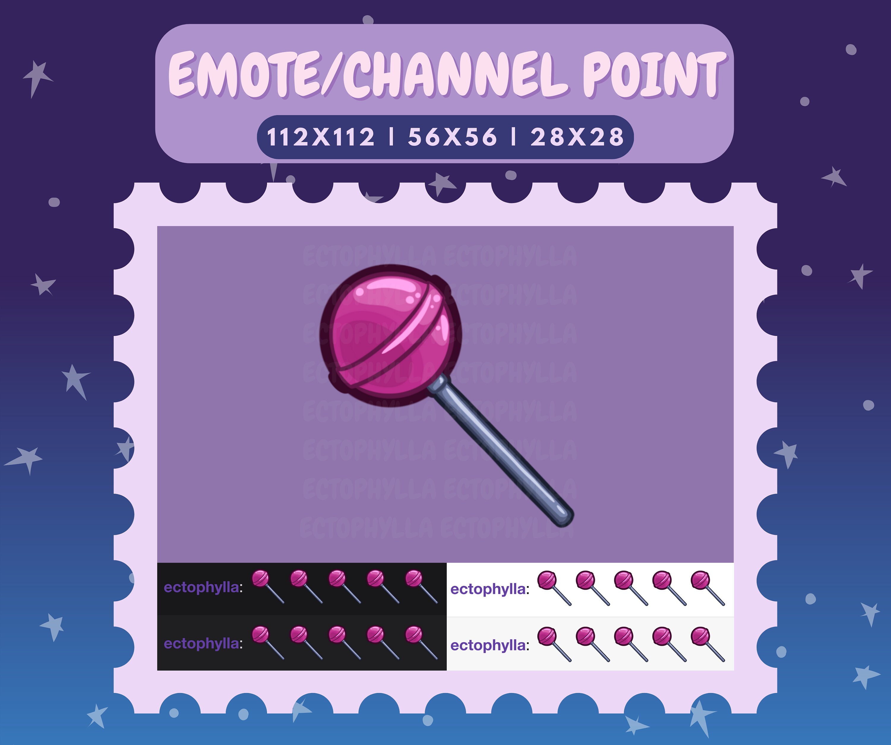 Lollipop Candy Channel Point Icon/emote | Sweets, Pink, Pastel Twitch ...