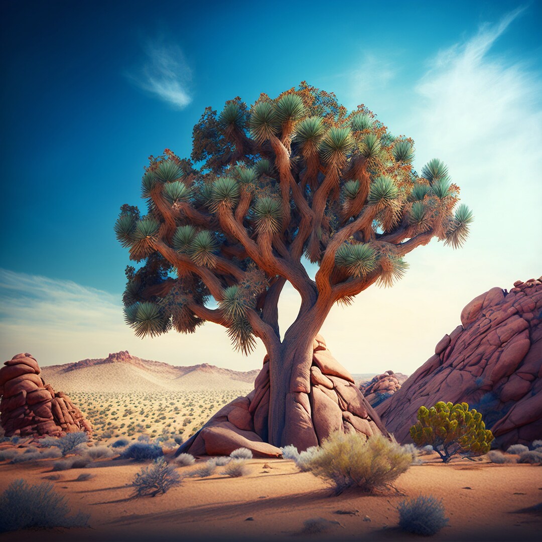 Joshua Tree Digital Print, Abstract Art, Desert Wall Art, Joshua Tree ...