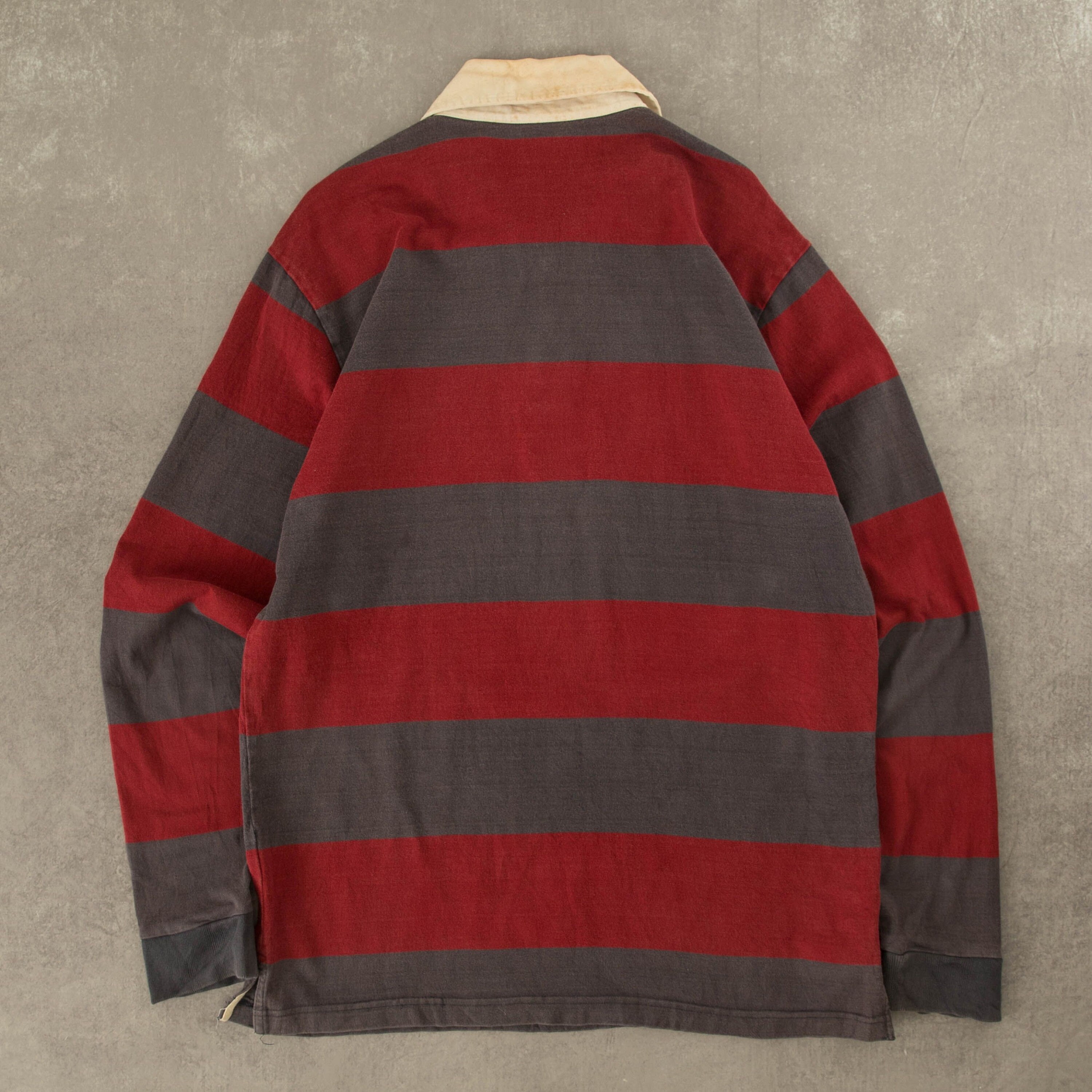Vintage Striped Relaxed Rugby Top Large Red - Etsy