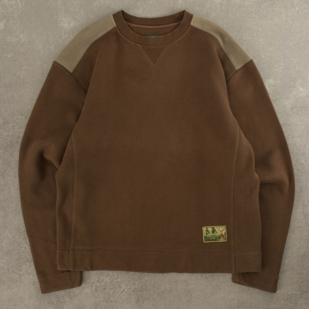 Vintage Earth Tone Fleece Lined Sweatshirt Medium Brown - Etsy