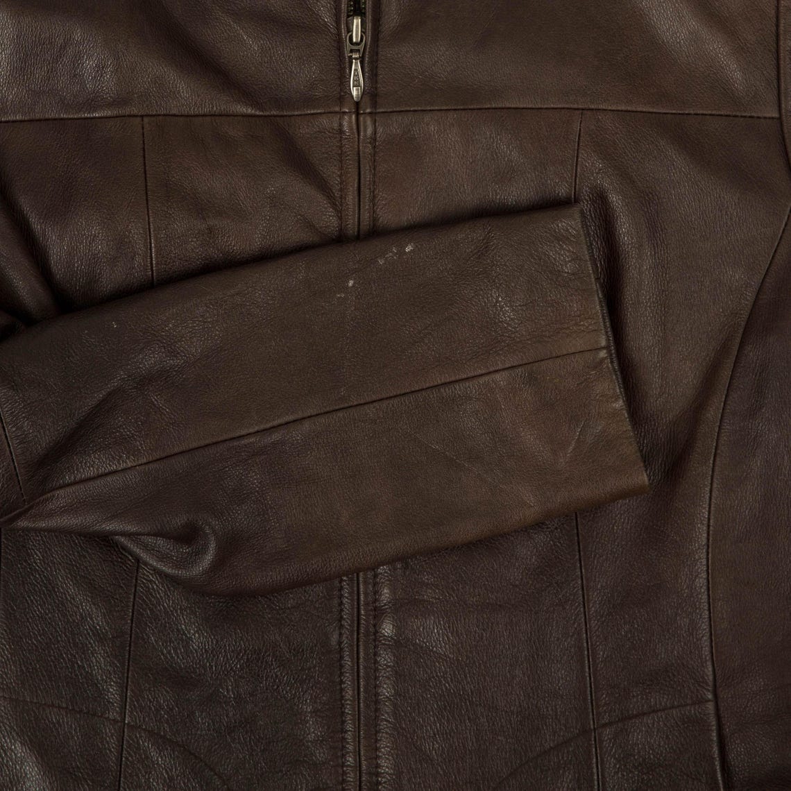 Vintage 1990s Leather Jacket Medium Brown - Etsy
