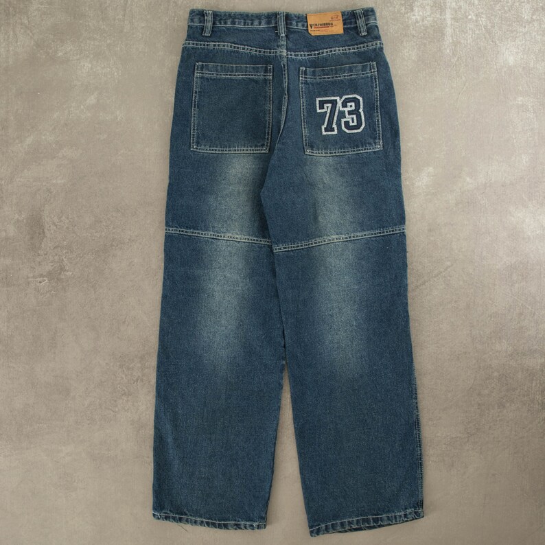 Vintage 2000s Wide Leg Hip Hop Jeans W32 L32 Blue - Etsy