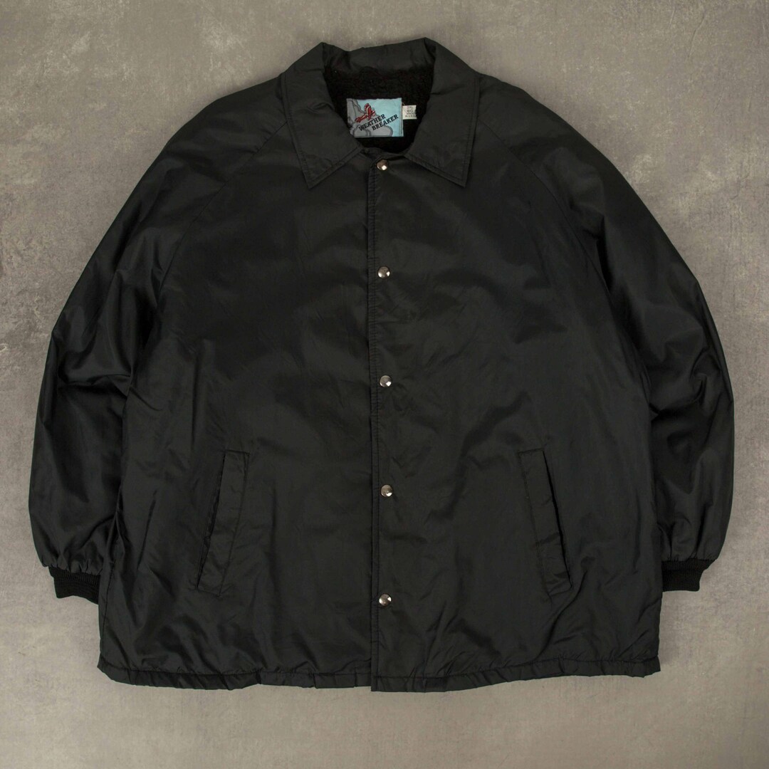 Vintage 80s Fur Lined Coach Jacket 3XL Made in USA Mens Black Plain - Etsy