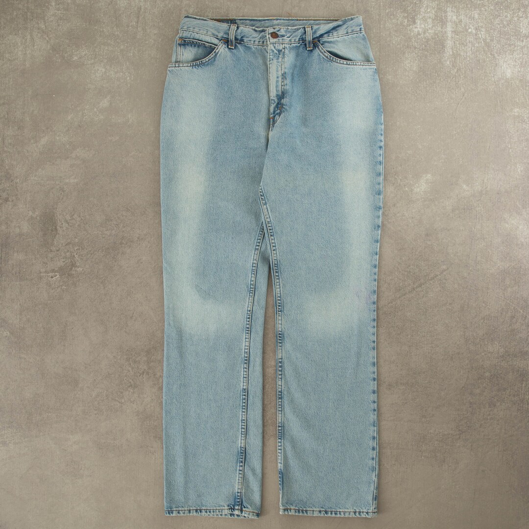 Vintage 1995 Levi's 507 Orange Tab Sunfaded Jeans W34 L34 Blue - Etsy