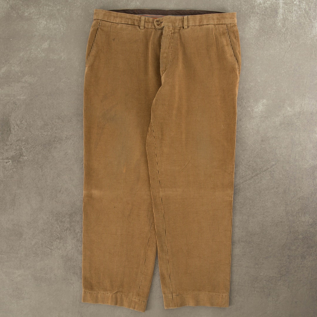 Vintage Jumbo Cord Trousers W38 L28 Brown - Etsy
