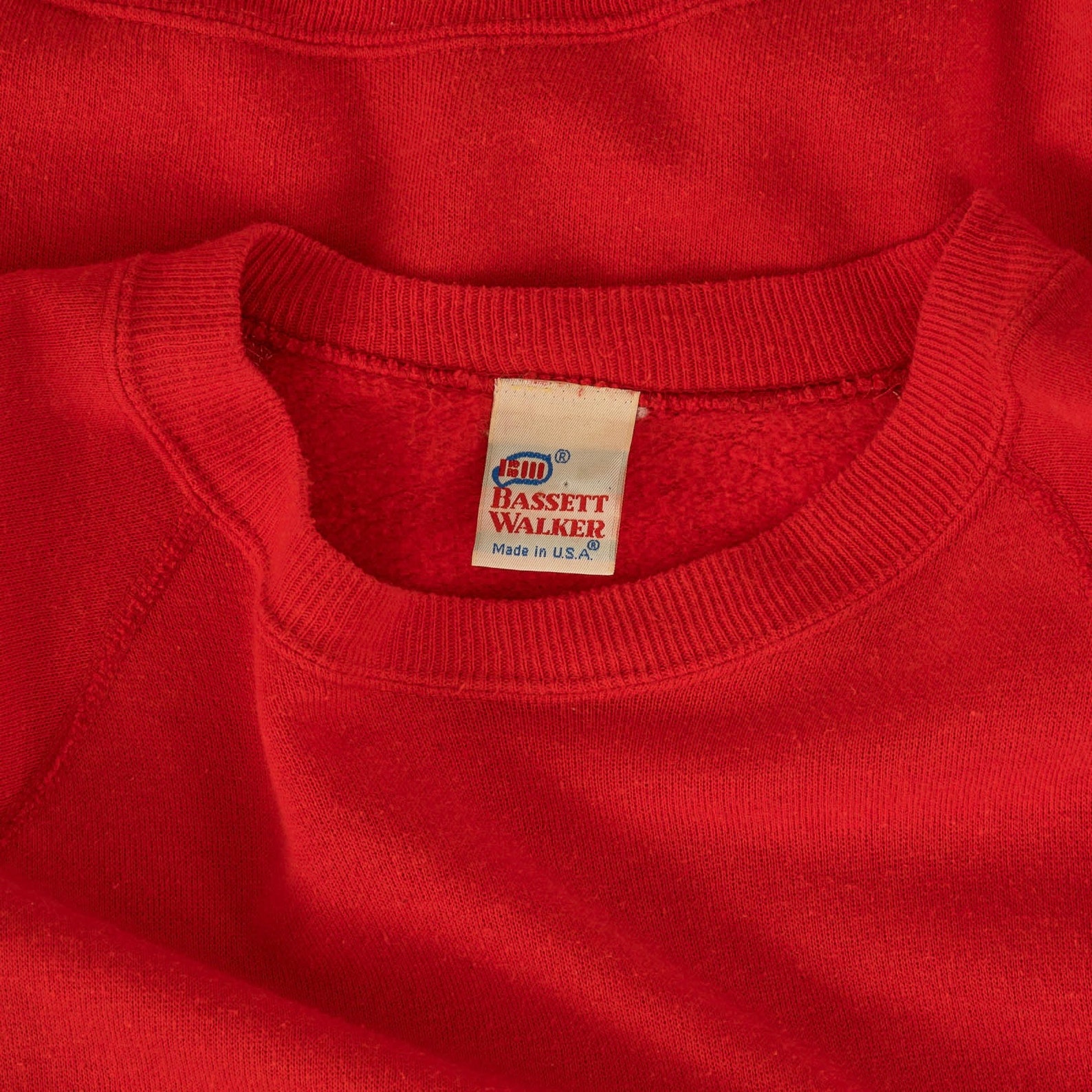 Vintage Bassett Walker 80's Raglan Sweatshirt Large Red Jumper - Etsy
