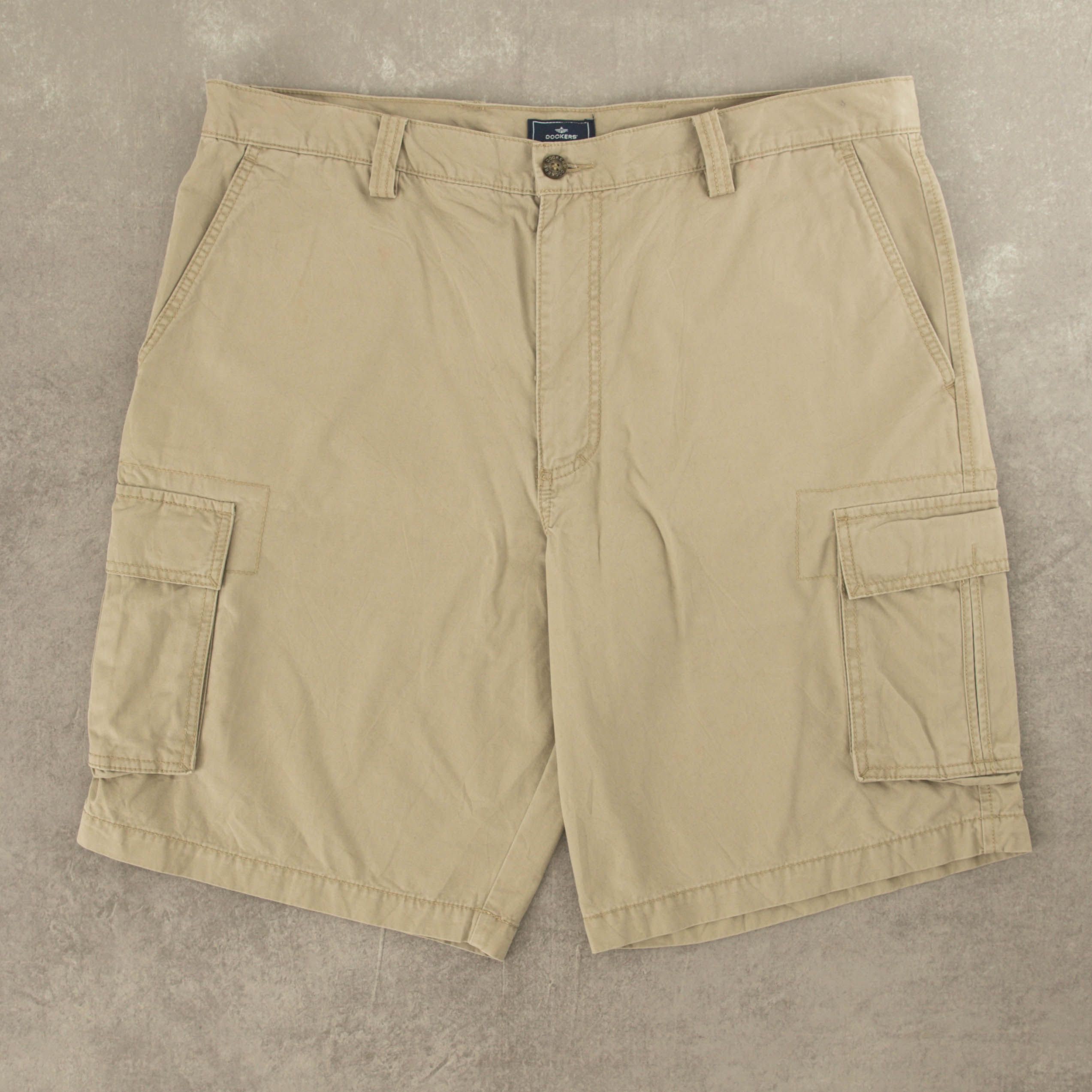 Vintage Dockers Cargo Shorts W38 Beige Etsy
