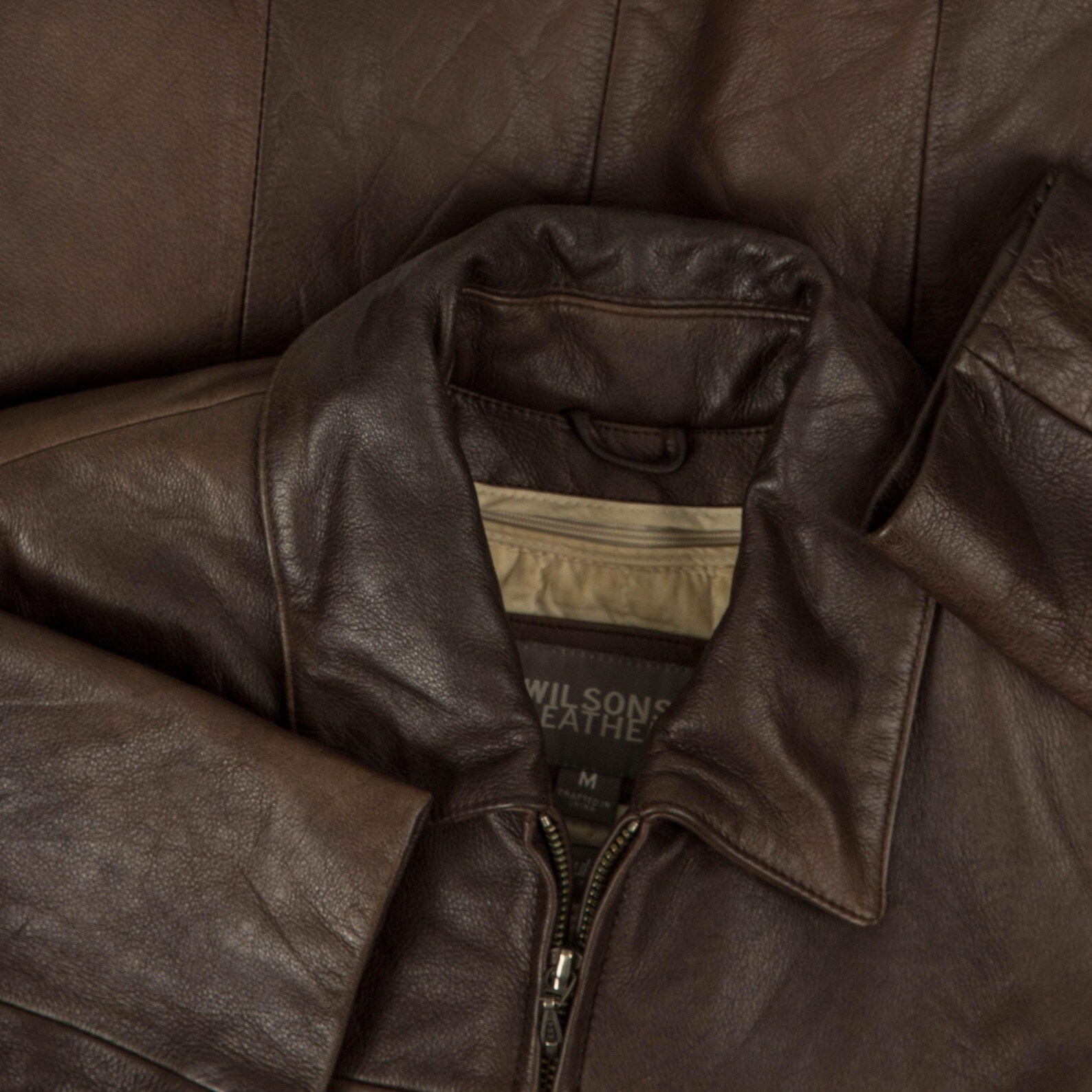 Vintage 1990s Leather Jacket Medium Brown - Etsy