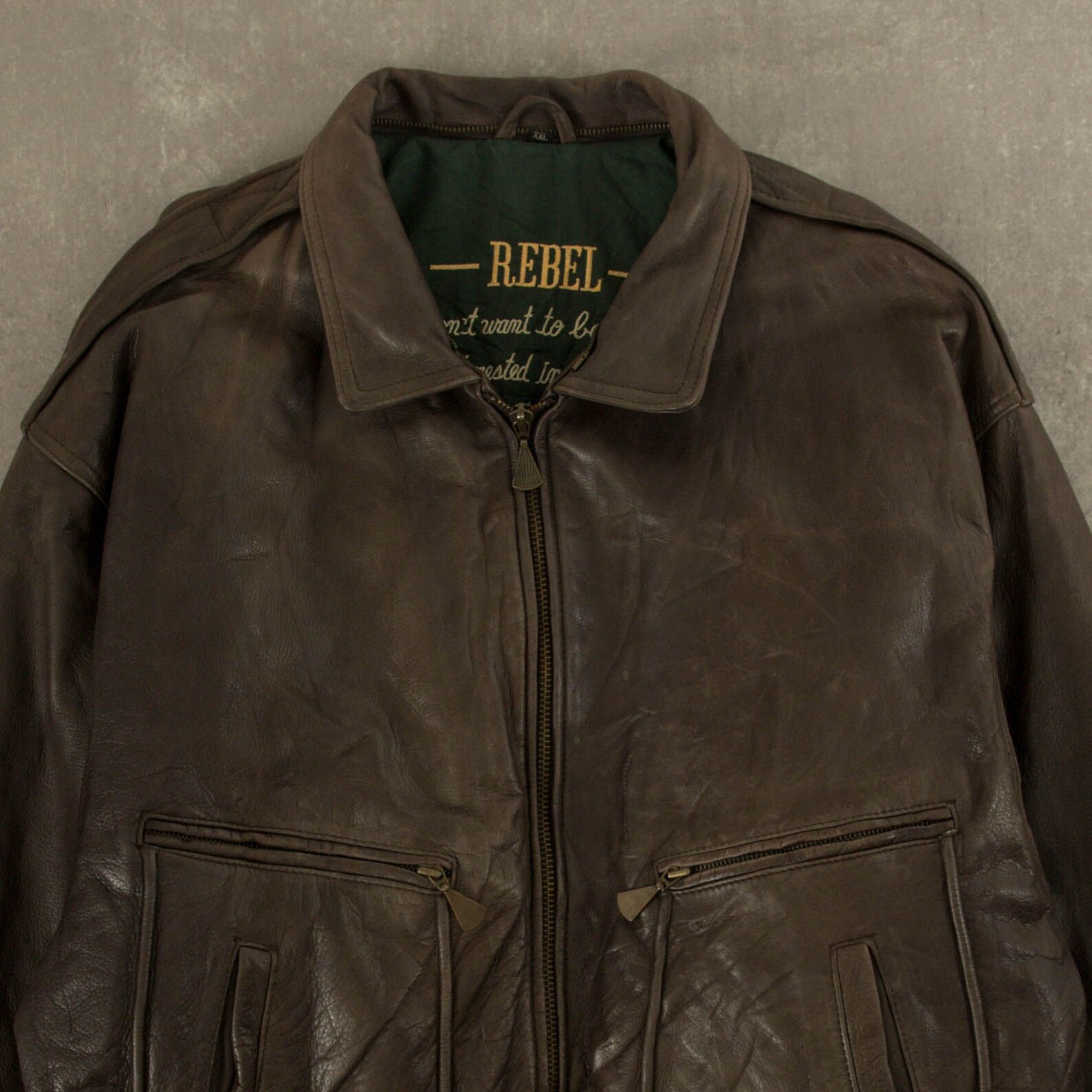 Vintage 1990s A-2 Leather Flight Jacket XXL Brown - Etsy