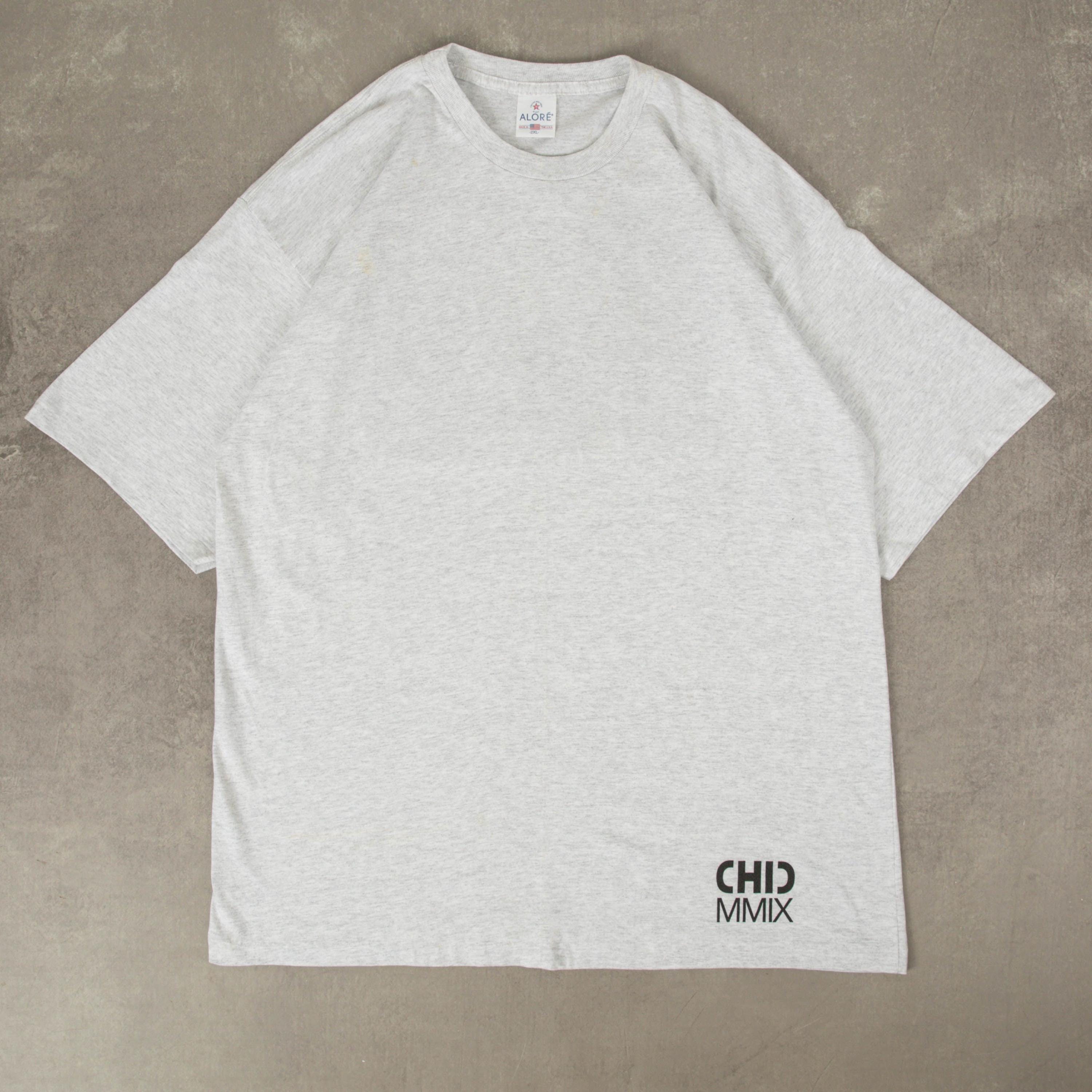 Vintage Alore 90s Undone Back Print Graphic T-shirt XL Mens Light Grey ...